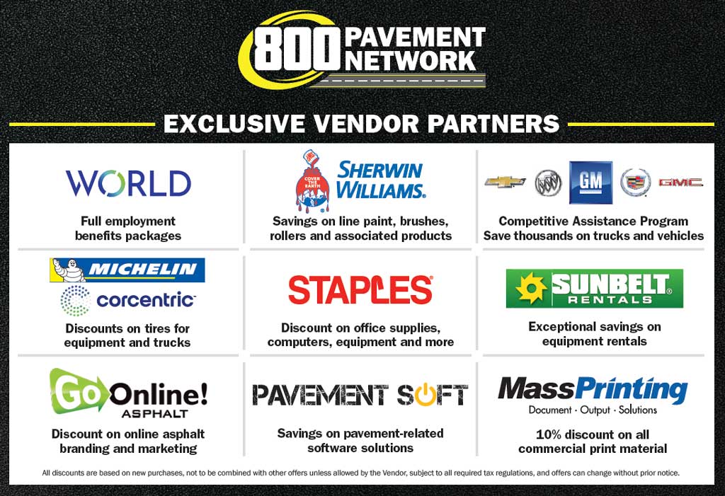 Vendor Discounts – 800 Pavement Network